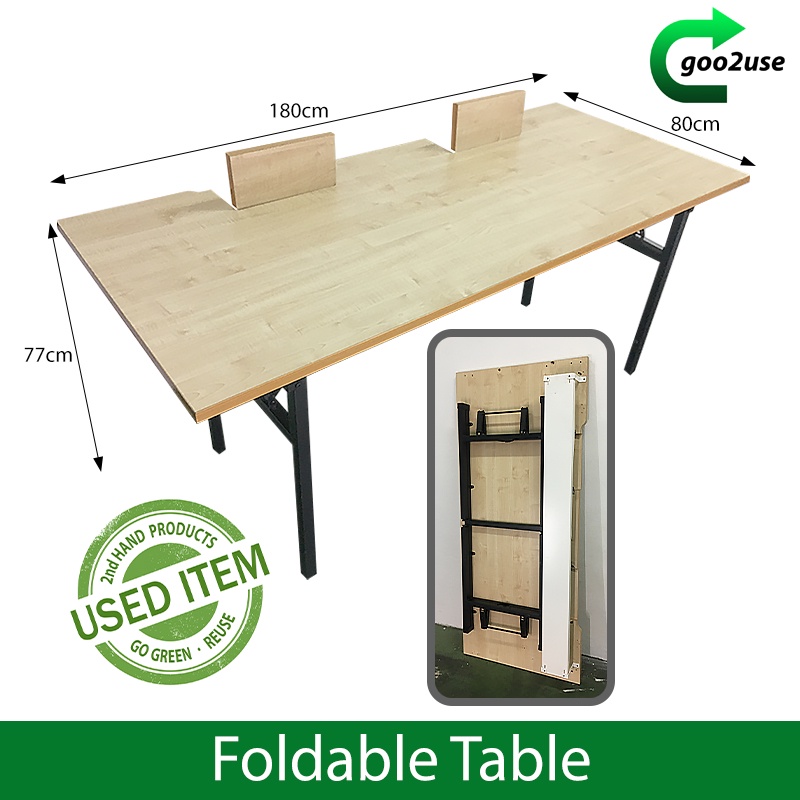 Used 2nd Hand Furniture Home & Living Foldable Wood Table Computer ...