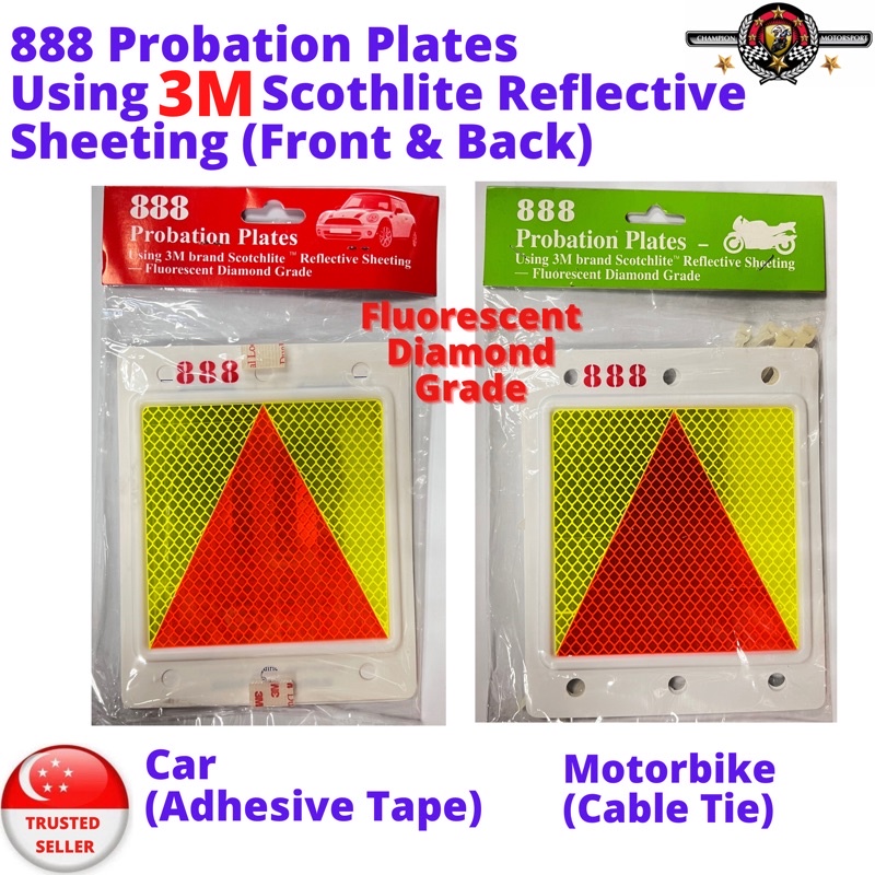 Probation P Plate reflective (Front and back) | Shopee Singapore