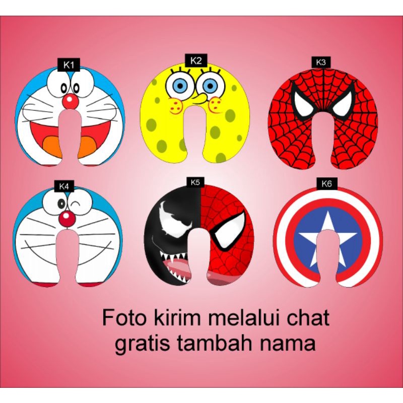CHARACTER NECK PILLOWS FREE PRINT NAME AND PHOTO FASHION KIDS/TREND ...