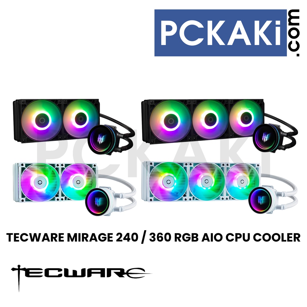 Tecware Mirage Argb 240 360 Aio Cpu Liquid Cooler With Omni Argb