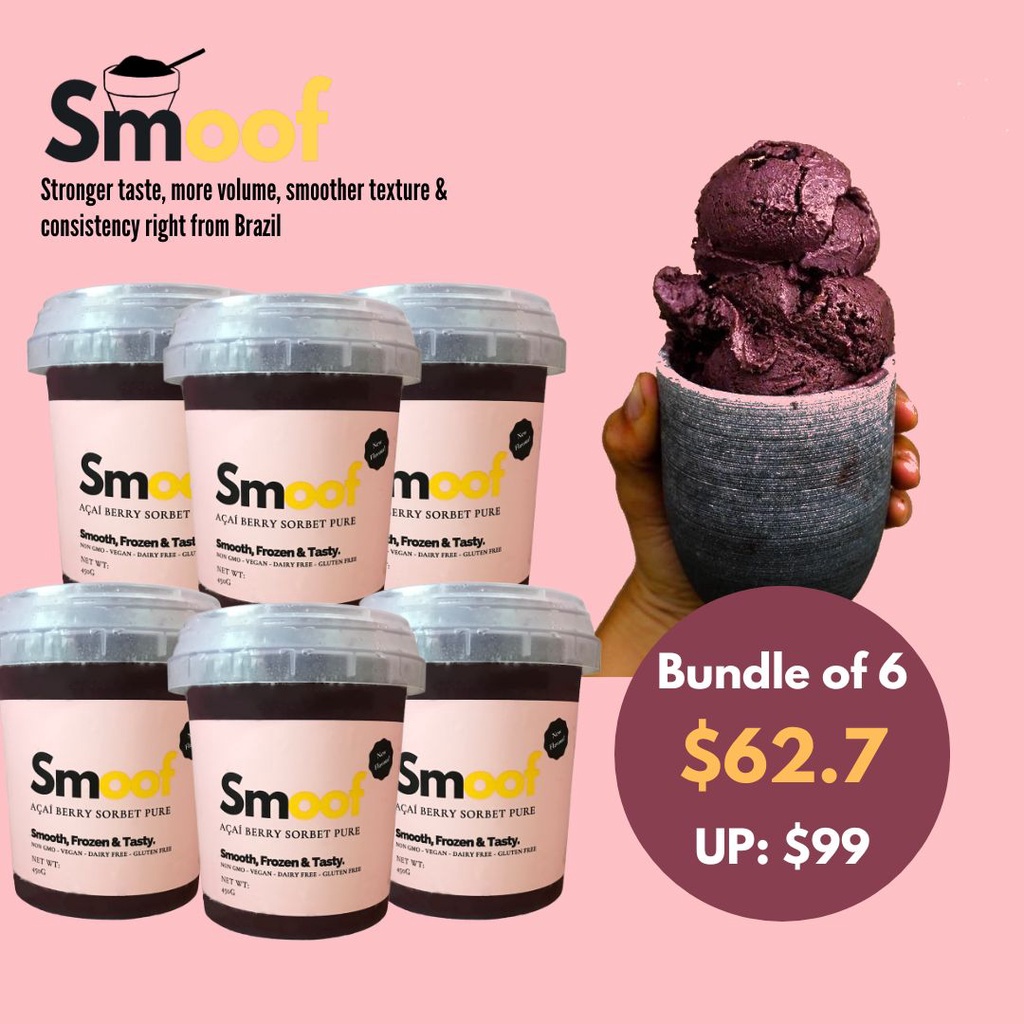 Smoof Brazilian Acai Berry Sorbet Pure (Bundle of 6) | Shopee Singapore