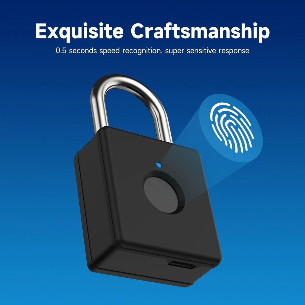 Fingerprint Padlock Digital App Remote Unlock Waterproof SMART Keyless ...