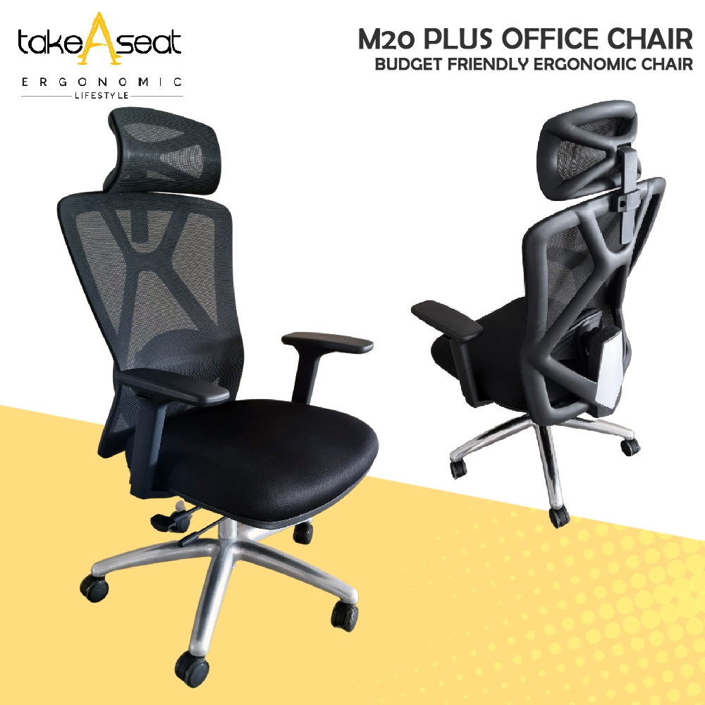M20 PLUS Office Chair ★ Ergonomic Chair ★ Adjustable Lumbar Support ...