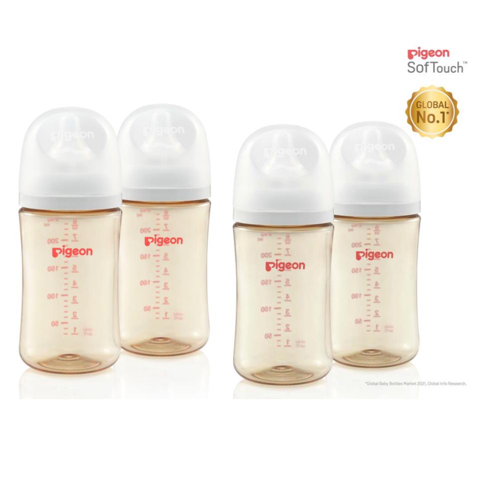 [Bundle of 2] Pigeon Softouch 3 Nursing Bottle Twin Pack Ppsu 240ML | Shopee Singapore