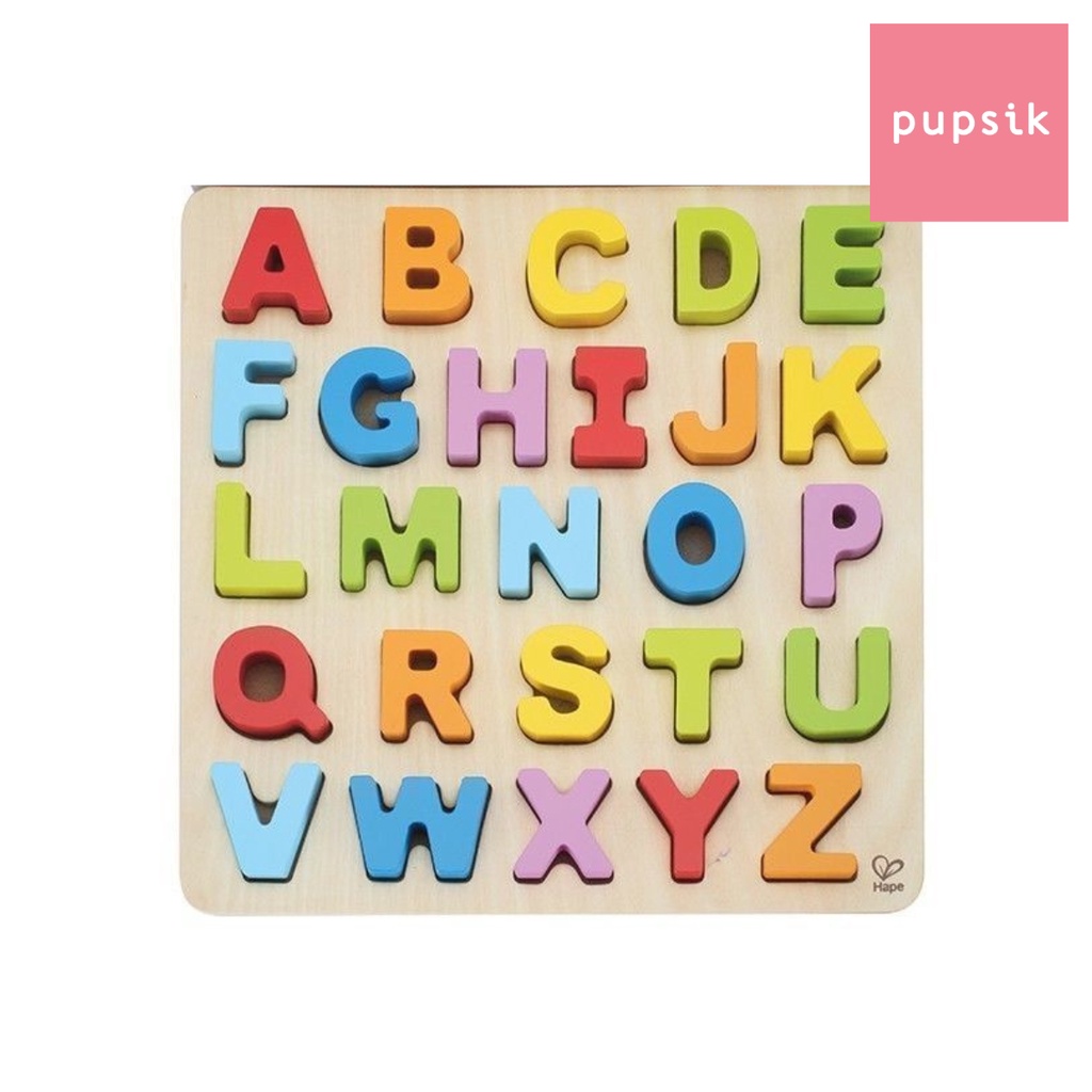 Hape Chunky Alphabet Puzzle (2 Colors) | Shopee Singapore
