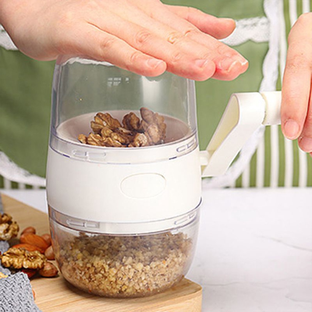 Nut Chopper Manual Nut Grinder with Stainless Steel Blades Detachable ...