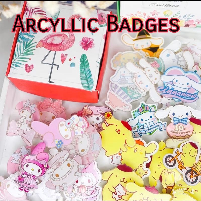 Ready Stock Sanrio Character Kuromi Melody Hello Kitty Badges Pin ...