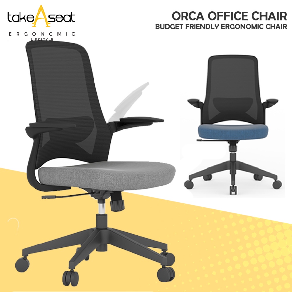 ORCA Office Chair ★ Home Office Chair ★ Foldable Armrests ★ Thick ...