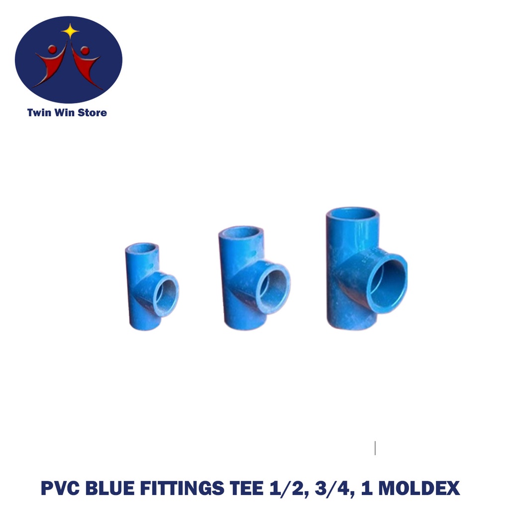 PVC BLUE FITTINGS TEE 1/2 3/4 1" MOLDEX | Shopee Singapore