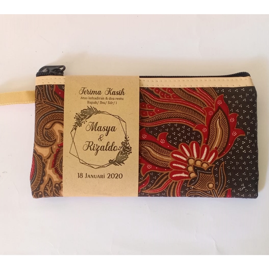 50 pcs wedding souvenirs batik wallet / wallet pouch box 19x11 cm FREE ...