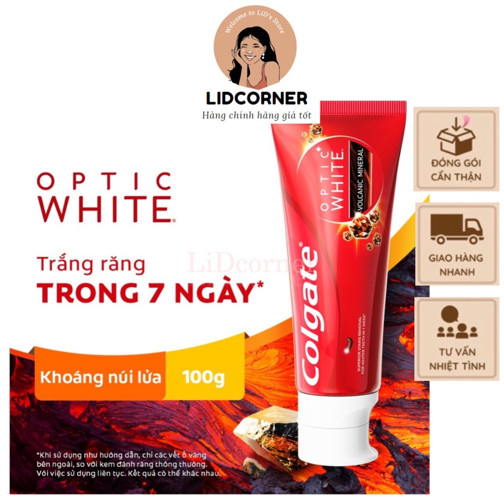 Colgate Optic White Brightening Toothpaste From Volcanic Mineral 100g ...