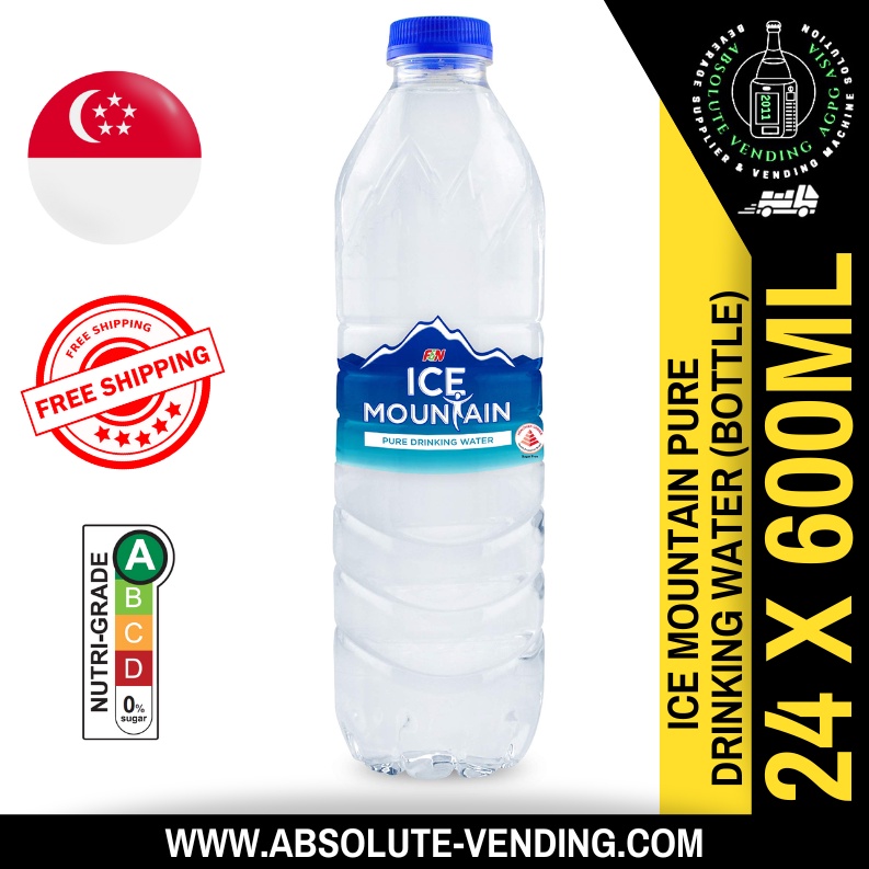 F&N Ice Mountain [BLUE] Pure Drinking Water 600ML X 24(BOTTLE) | Shopee Singapore