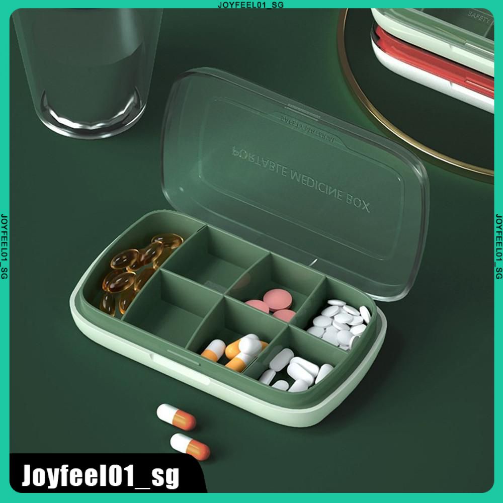 Portable Mini Pill Box 7 Grid Useful Waterproof Contrasting Color ...
