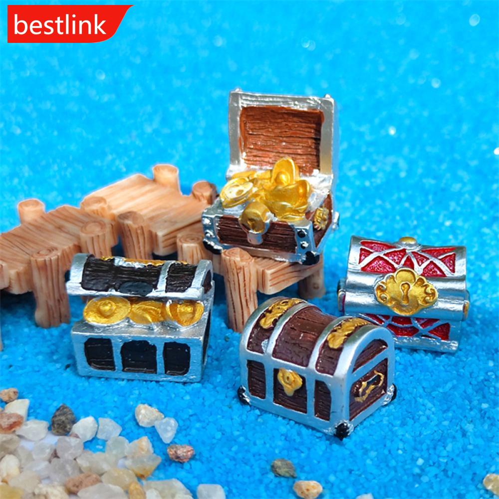 BESTLINK Treasure Chest Box Creative Fish Tank Aquarium Decoration ...