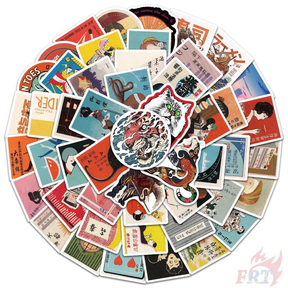 50Pcs/Set Japanese Customs & Culture Art Series 05 Retro Journal ...