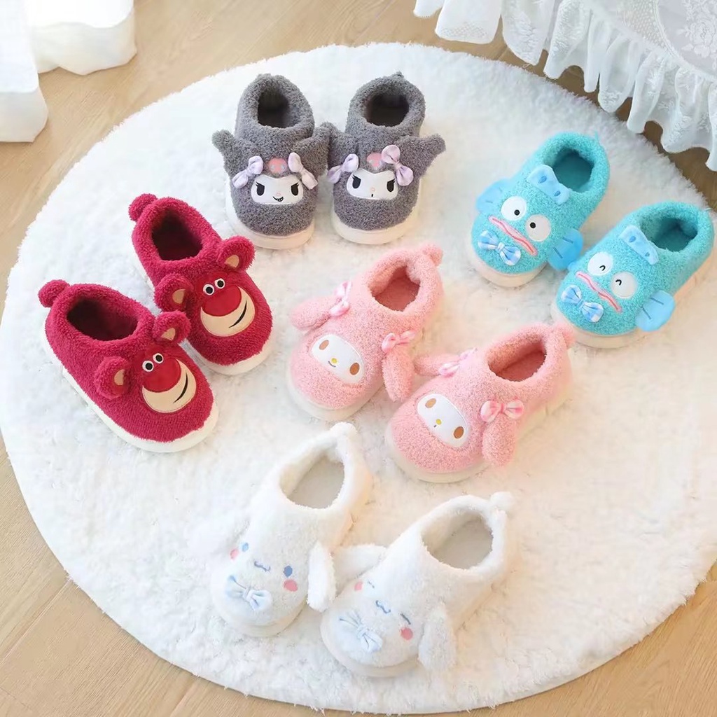 AG Sanrio Cinnamoroll Kuromi Plush Slippers Lotso Melody Hangyodon ...