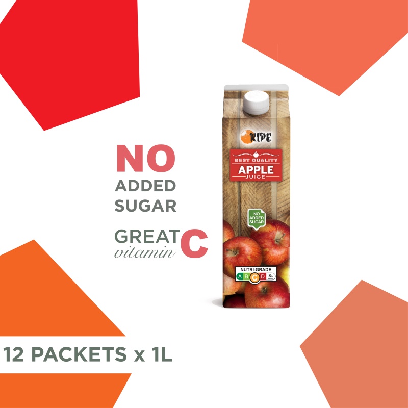 Ripe Apple Juice 1L x 12 packets | Shopee Singapore