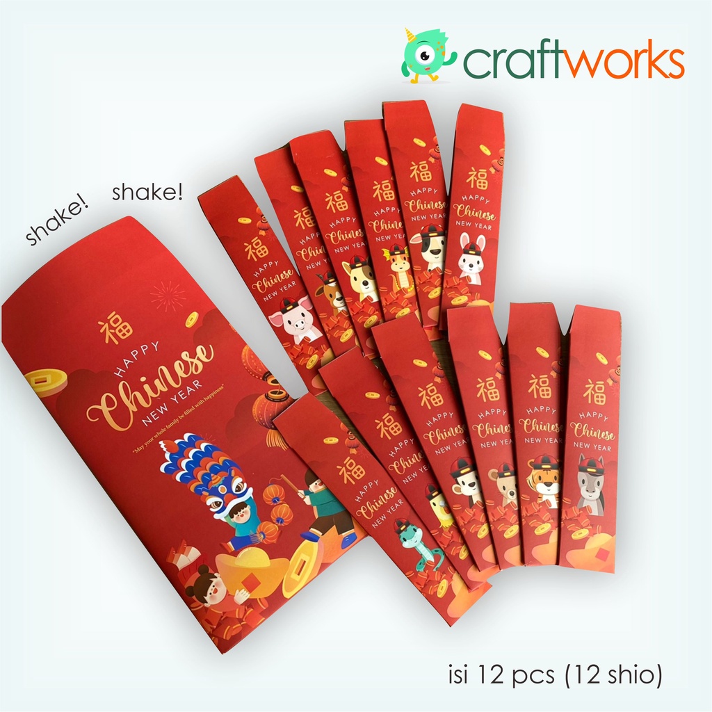 Imlek ANGPAO SHAKE 1 PACKAGE CONTAINS 12 SHIO ANGPAO | Shopee Singapore