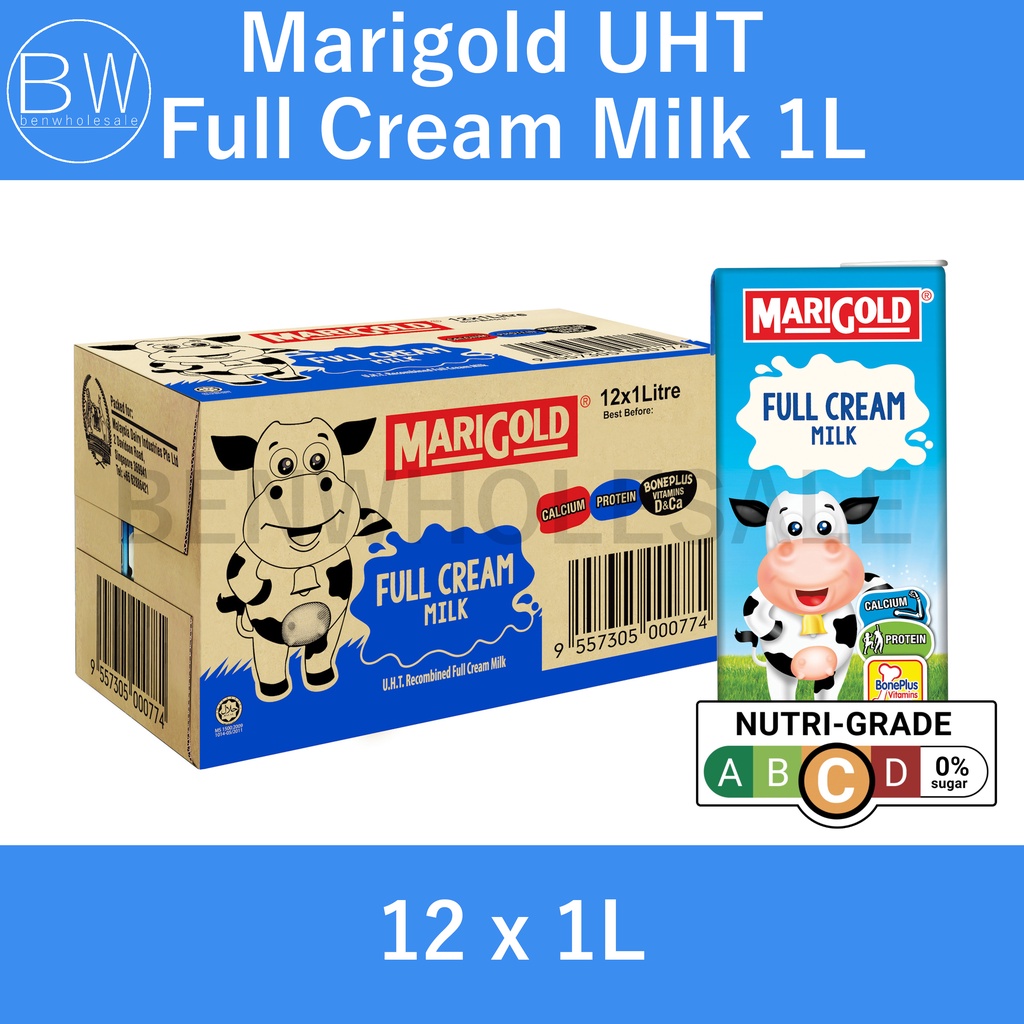 Marigold UHT Full Cream Milk (12 x 1L) | Shopee Singapore