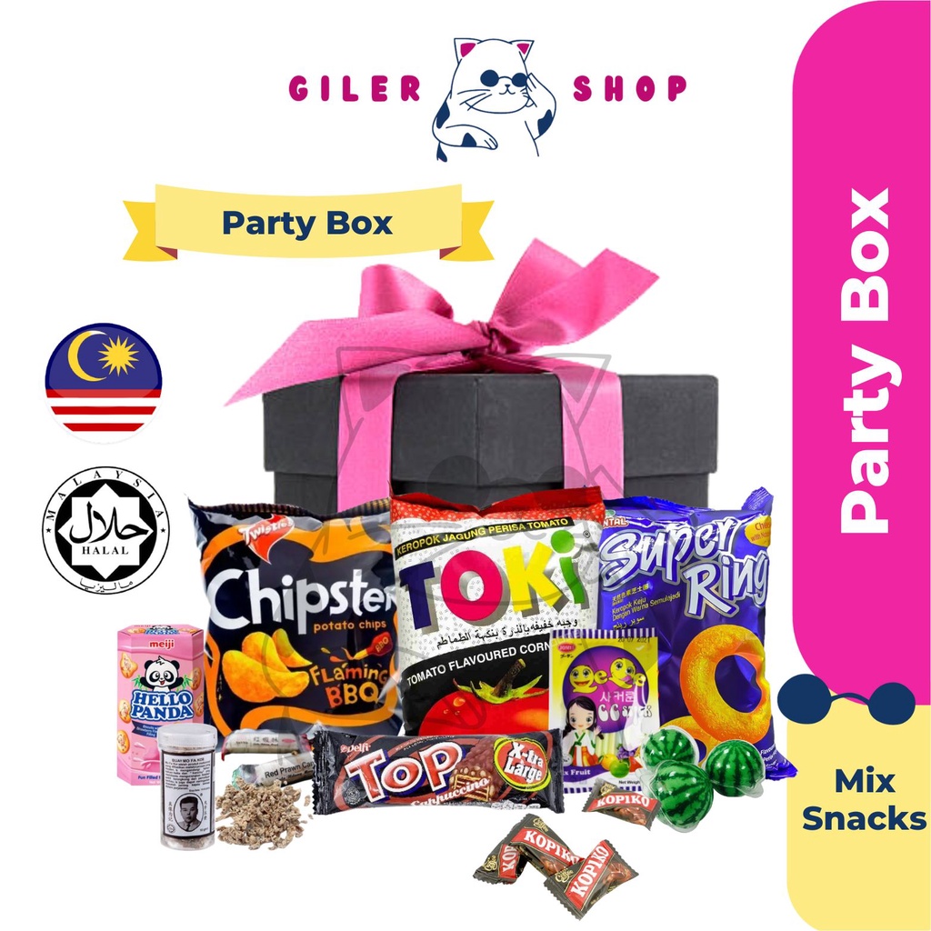 Party Snack box Random Snack Box RM15 Sweets Candy Crackers Gummy ...