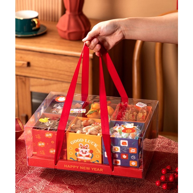 🇸🇬 125g gift box mooncake box red gold 4 cavity packaging box | Shopee ...