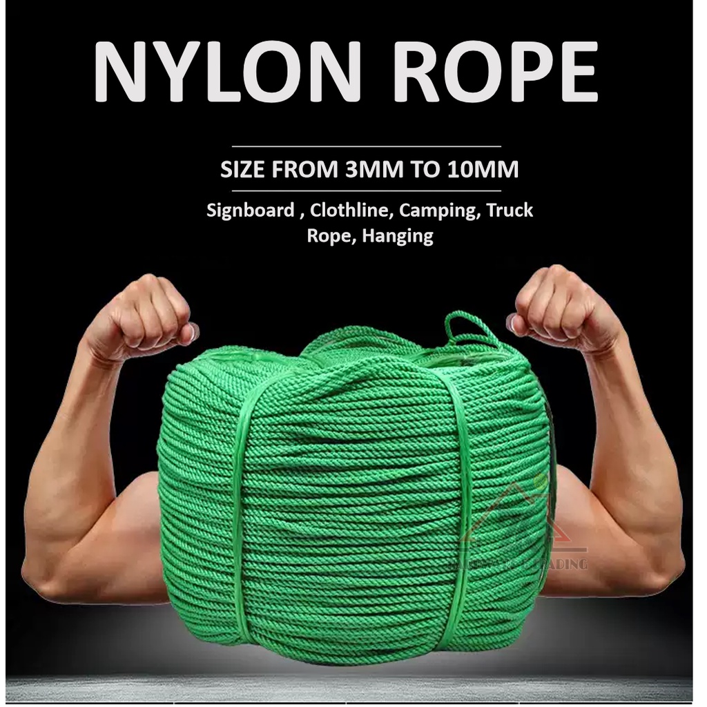 Green Rope Nylon Rope PE Rope Polyethylene Rope 3MM 4MM 5MM 6MM 8MM ...