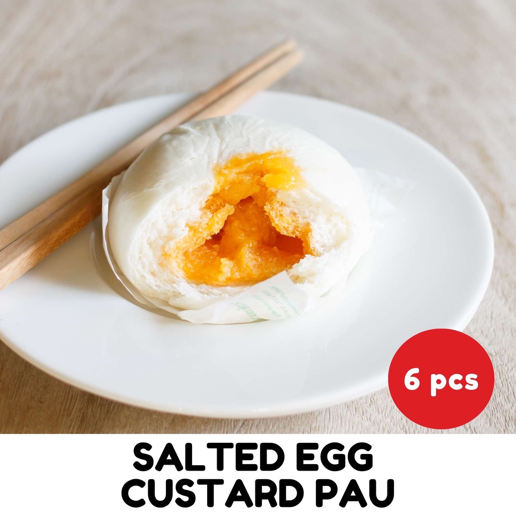 Salted Egg Custard Pau / Halal frozen food / Dim Sum / Bun | Shopee ...