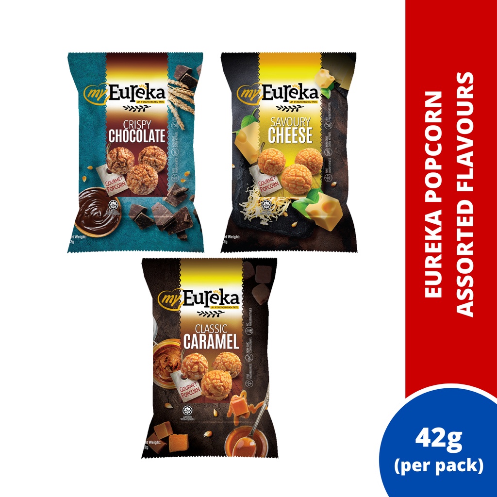 Eureka Popcorn Assorted Flavours - Crispy Chocolate/Savoury Cheese ...