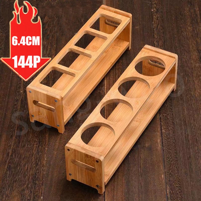 Household Oil Bottle Wooden Shelf Bracket Glass Oil Bottle With Wooden ...