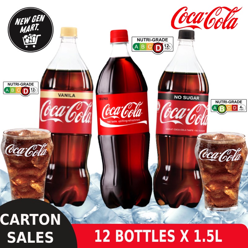 [Carton Sales] Assorted COCA-COLA COKE Drinks 1500ml x 12bottles ...