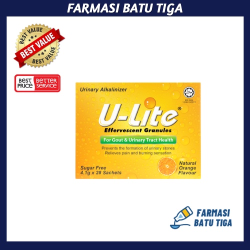 U-LITE EFFERVESCENT GRANULES SACHET (FOR GOUT & UTI) REPACK 5S/ BOX 28 ...