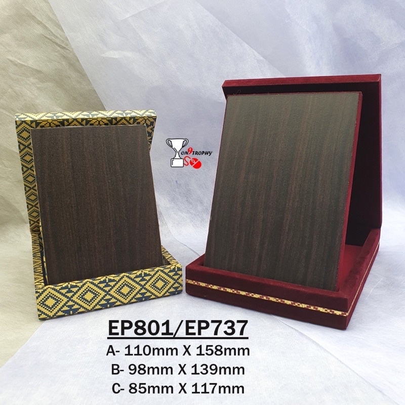 WOOD PLAQUE | PLAK KAYU VELVET KOTAK SONGKET EP801/EP737/WB305 | Shopee ...