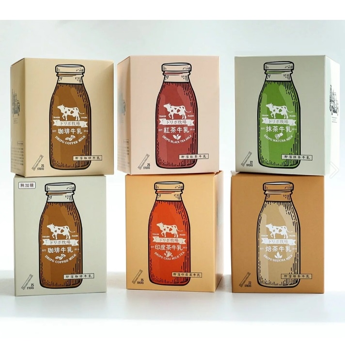 Dripo Ranch Instant Series Black Tea Milk Coffee Roasted Matcha Milk-Single Pack (5 Options ...