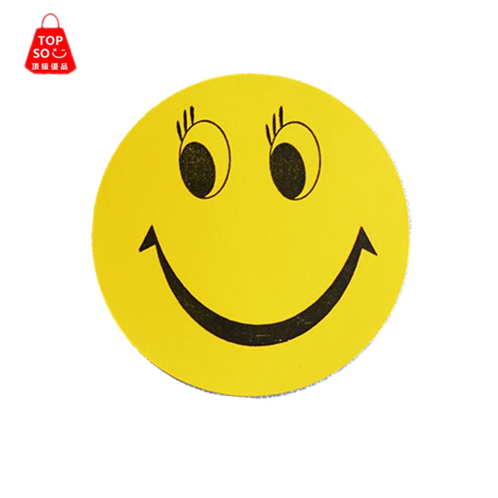 TOPSO ROUND SMILING FACE SELF-ADHESIVE LABEL PAPER SIZE EMOTICON ...