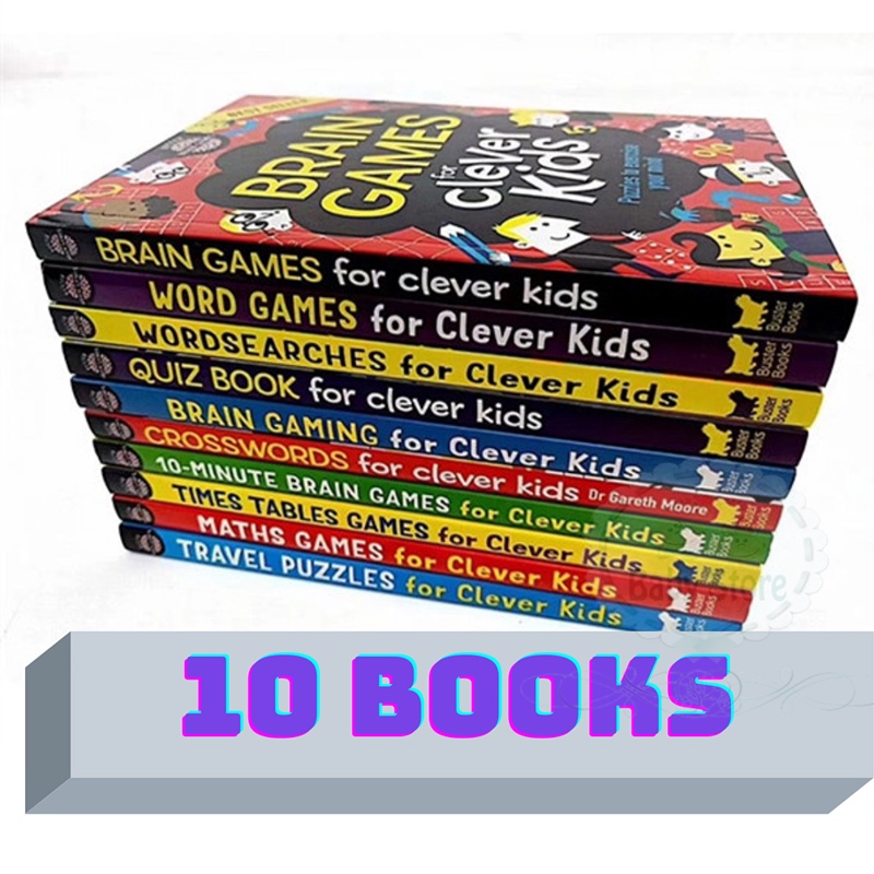 Brain Games Puzzle Book for Clever Kids Word Games (10 Books) | Shopee ...