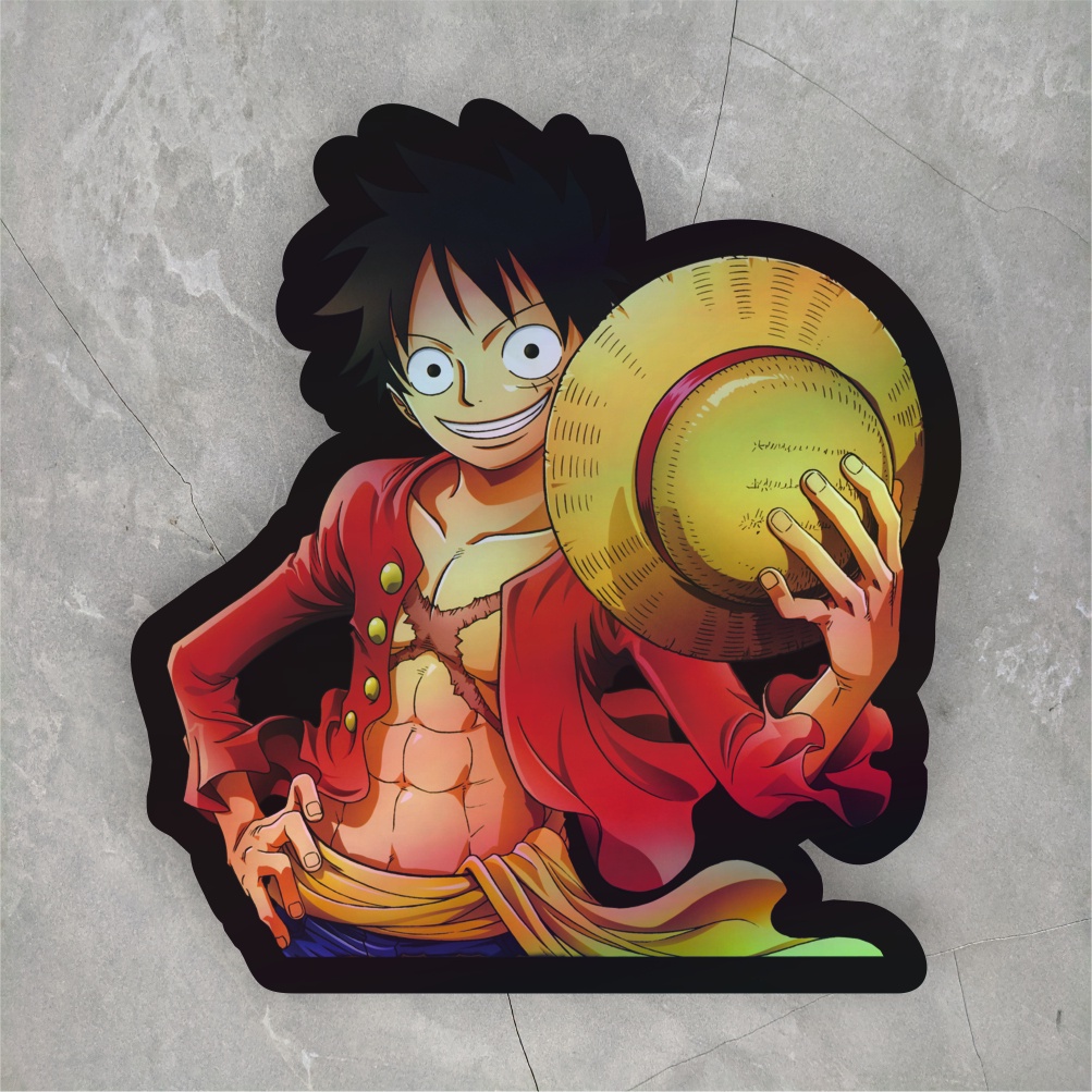 One Piece Anime Hologram Sticker | Hologram Monkey D luffy Sticker ...