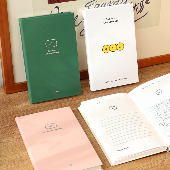 Todays mood ONE DAY ONE SENTENCE for 180days + 1 Sticker - undated ...