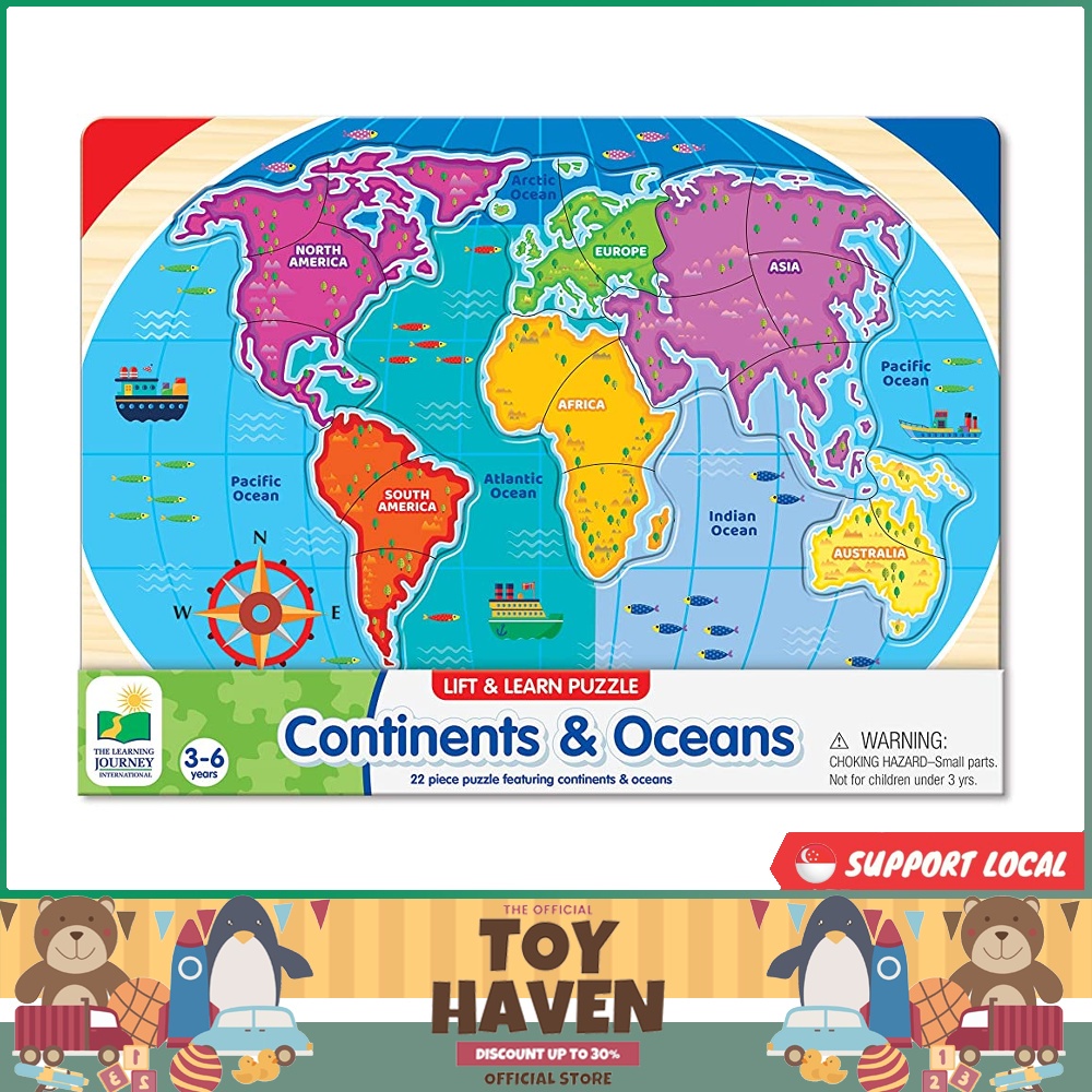 [sgstock] The Learning Journey: Lift & Learn Continents & Oceans ...