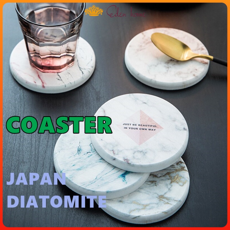 Coaster Super absorbent Diatomite Coasters Easy to clean | Shopee Singapore