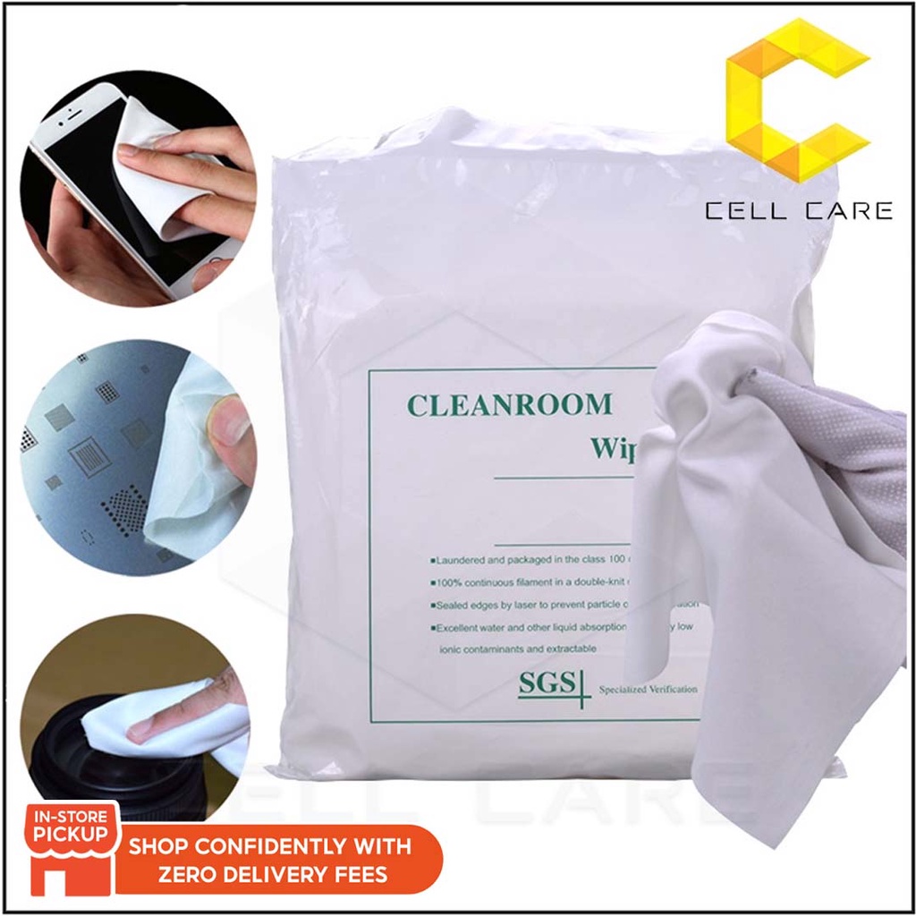 SGS Polyester Cleanroom Wiper Wipe Laser Sealed 2ply Fiber Cloth LCD ...