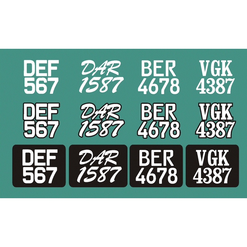 NUMBER PLATE STICKER MOTOR. (PLATE DEPAN) | Shopee Singapore