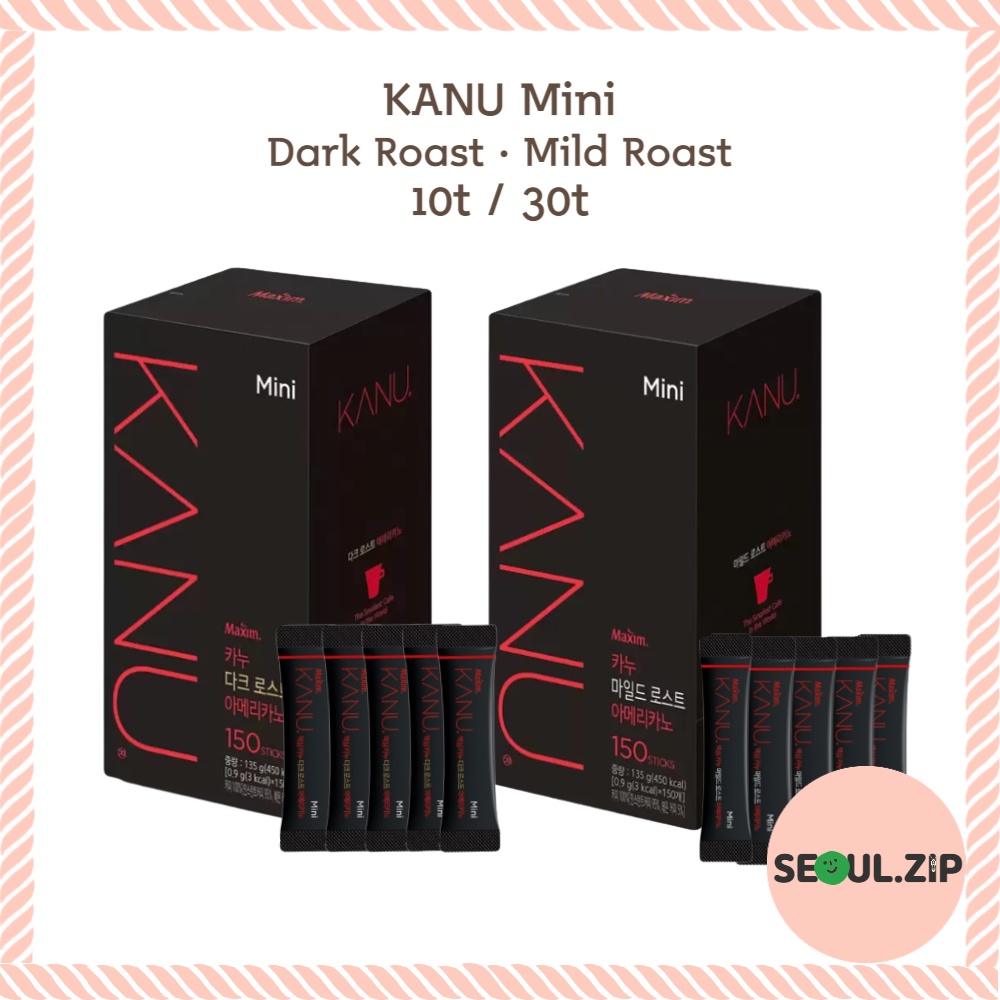 [MAXIM] Kanu Mini Mild Roast/ Dark Roast Americano 10/30 sticks, Korean ...