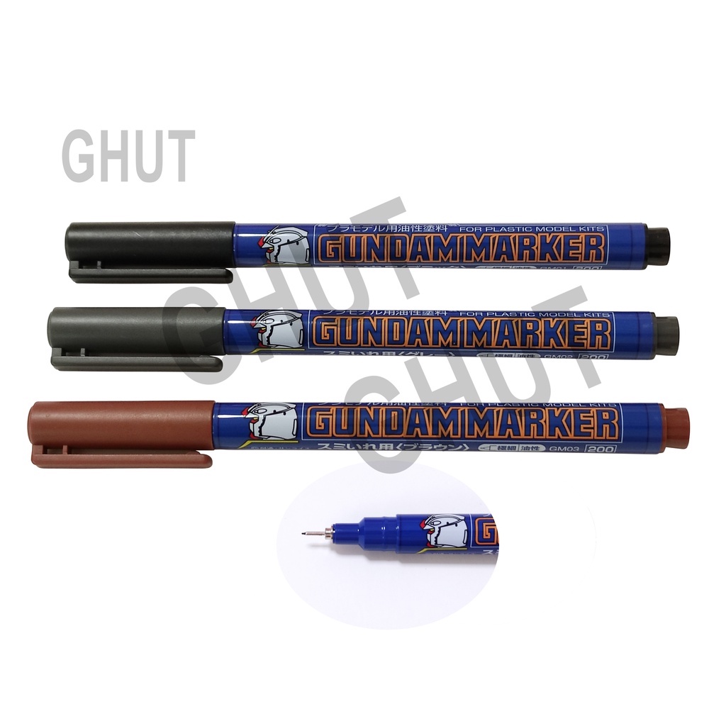 Mr.Hobby GUNDAM MARKER - Extra Fine Tip Marker for Panel Lining (GM01 ...