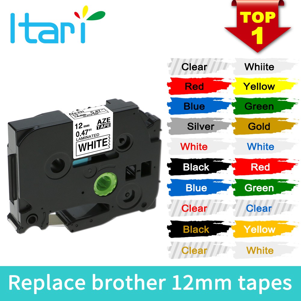 TZe-231 Compatible Brother P-Touch TZe Tape TZe Label Tape 12mm for PT ...