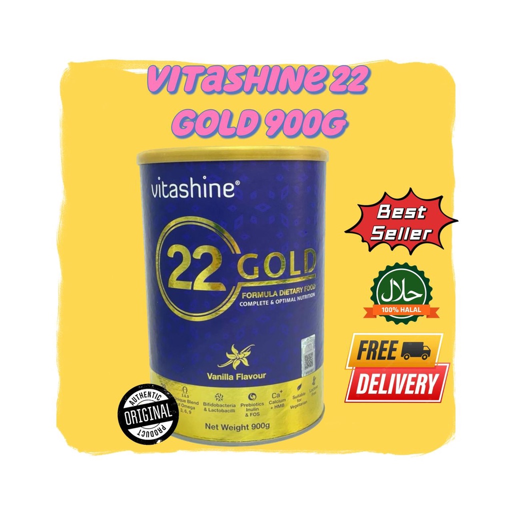 Vitashine 22 gold vanilla Complete nutrition 900g | Shopee Singapore