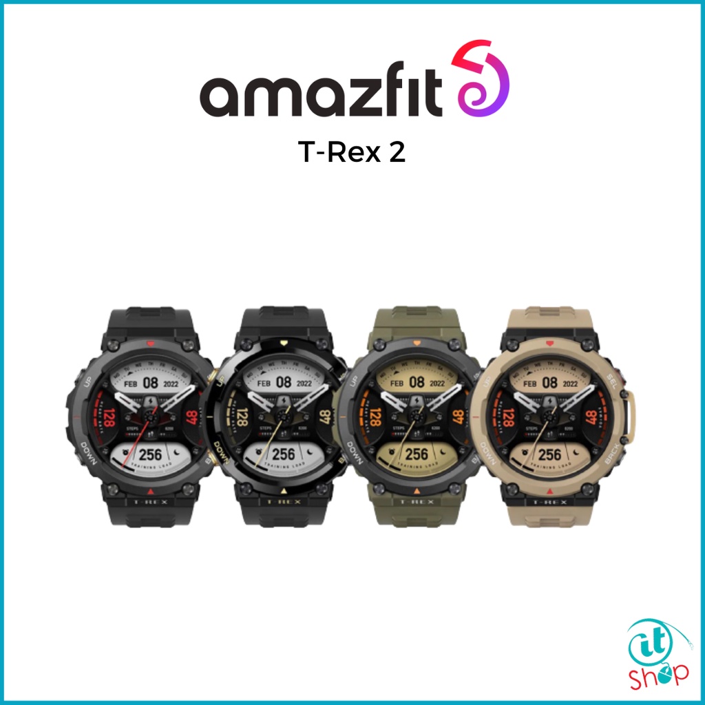 Amazfit T-Rex 2 Smart Watch for Men, Rugged Outdoor GPS Sports Fitness ...