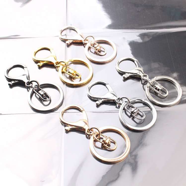 Zinc Alloy Keychain Set Lobster Buckle Keyring Dog Buckle DIY Zinc ...