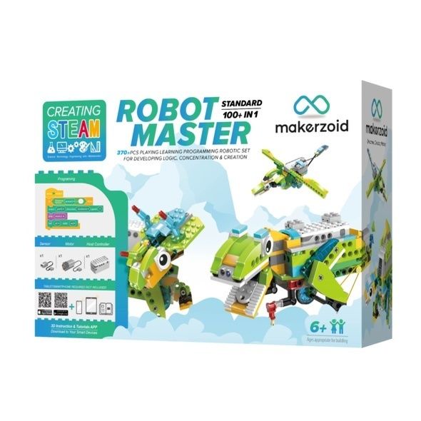 Makerzoid Robot Master - Standard with Online Tutorial - 370 Blocks ...