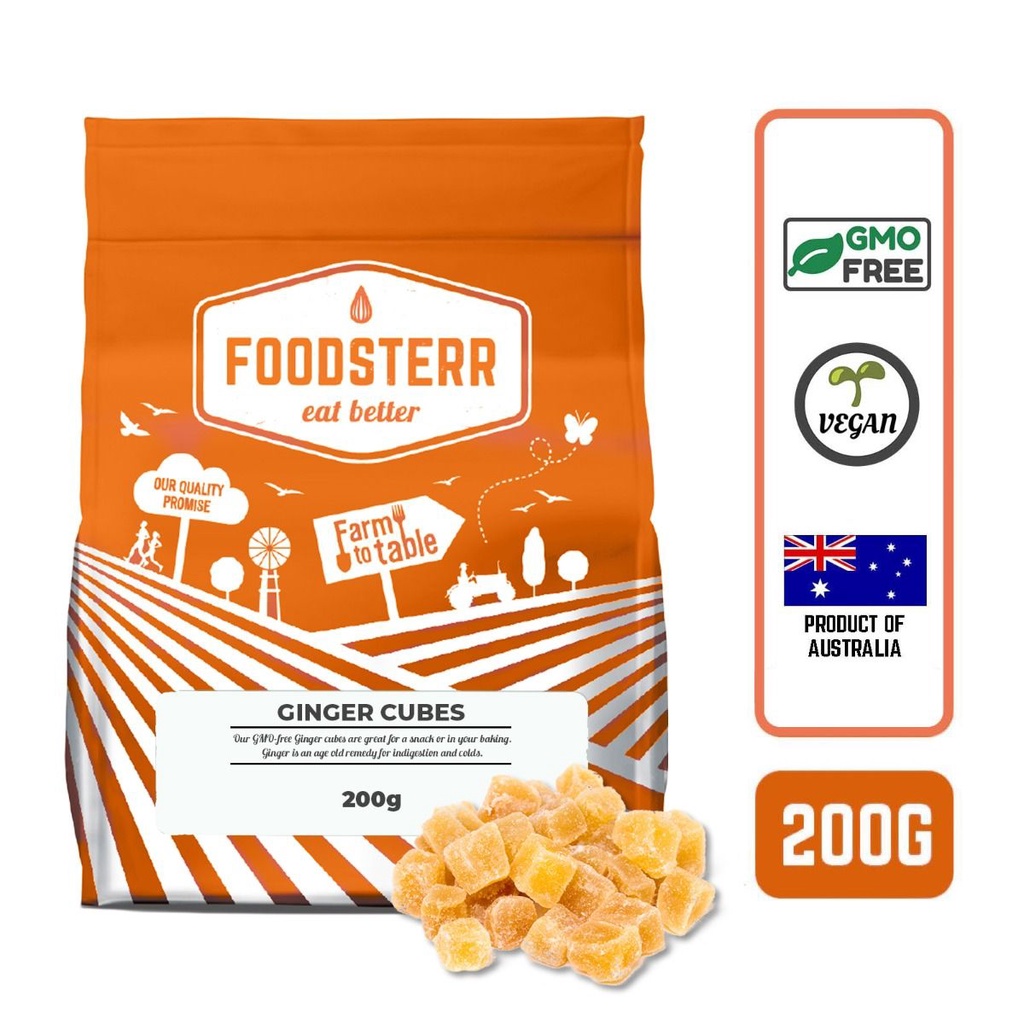 Foodsterr Ginger Cubes (Australia - candied Ginger) | Shopee Singapore