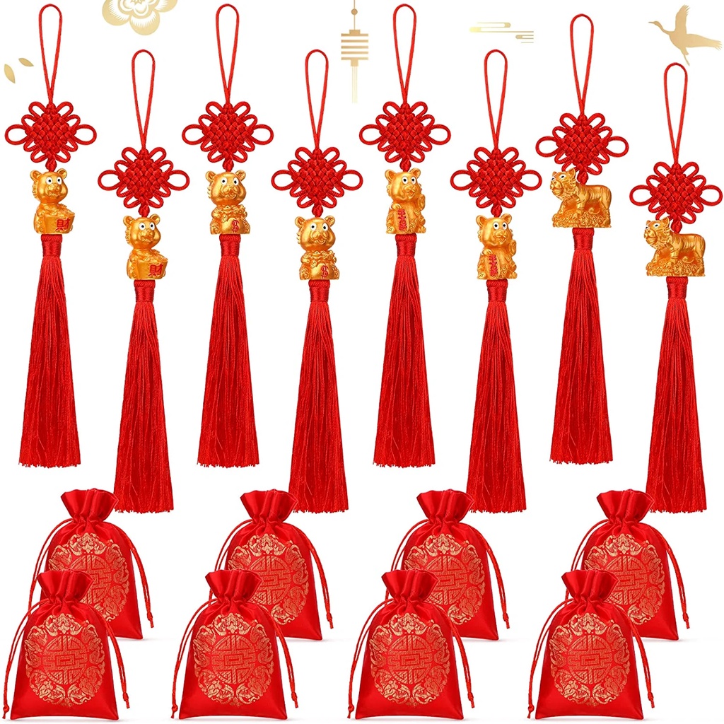Chinese Year of Rabbit Lucky Charms Chinese Knot New Year Decor Red ...